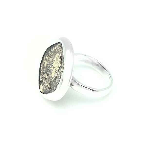 Handmade ring with a Roman Denarius