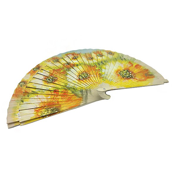 Handmade fan, made in Spain. with still life