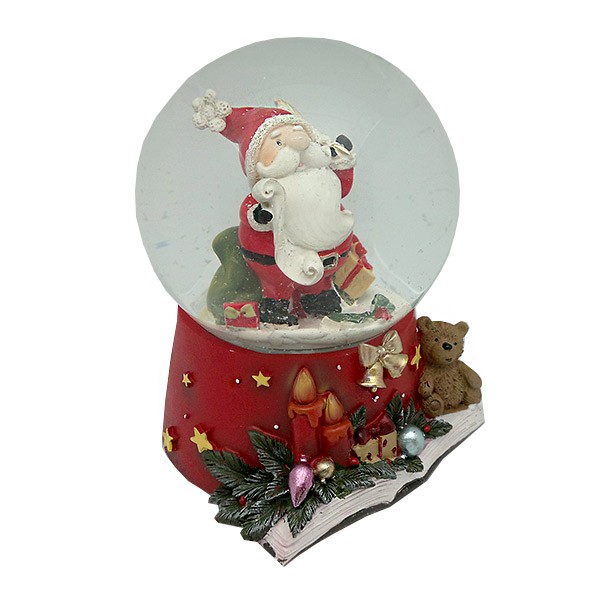 Christmas snowball, in which we can see Santa Claus