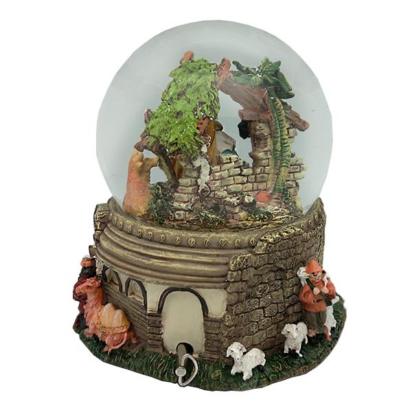 Hand-painted Santa's Cozy Chimney Snowball