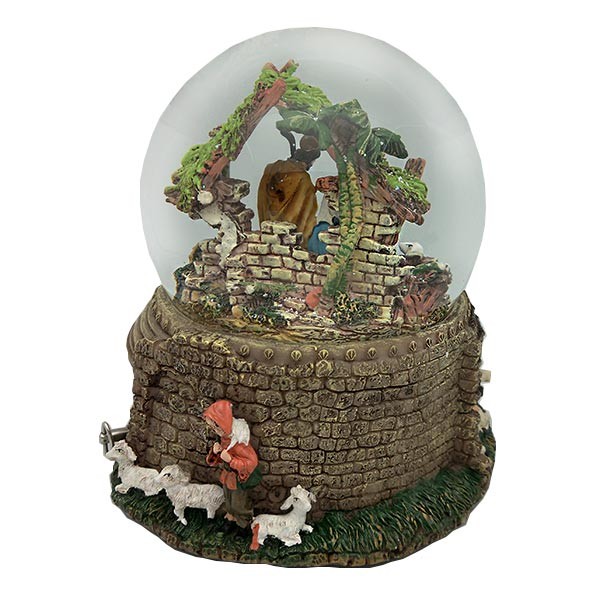 Hand-painted Santa's Cozy Chimney Snowball