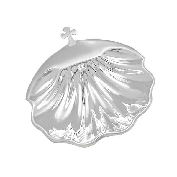 Concha Bautizo cruz, elaborada en plata de primera ley.