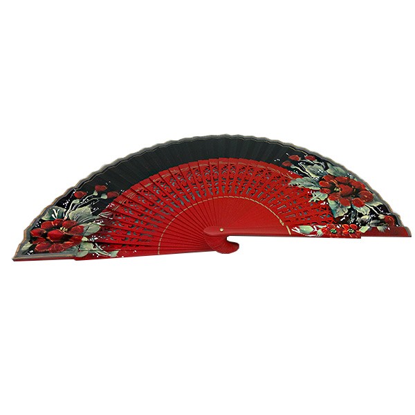 Passion of Roses Fan: Handmade fan with floral motifs