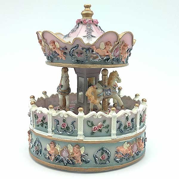 Carousel musical miniature carousel horses.