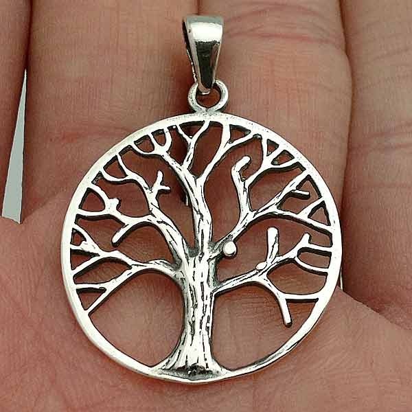 Hanging largest living tree, in sterling silver.