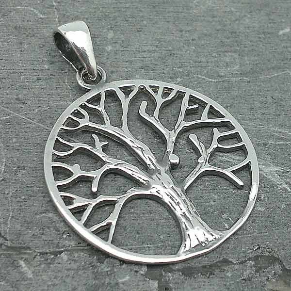 Hanging largest living tree, in sterling silver.